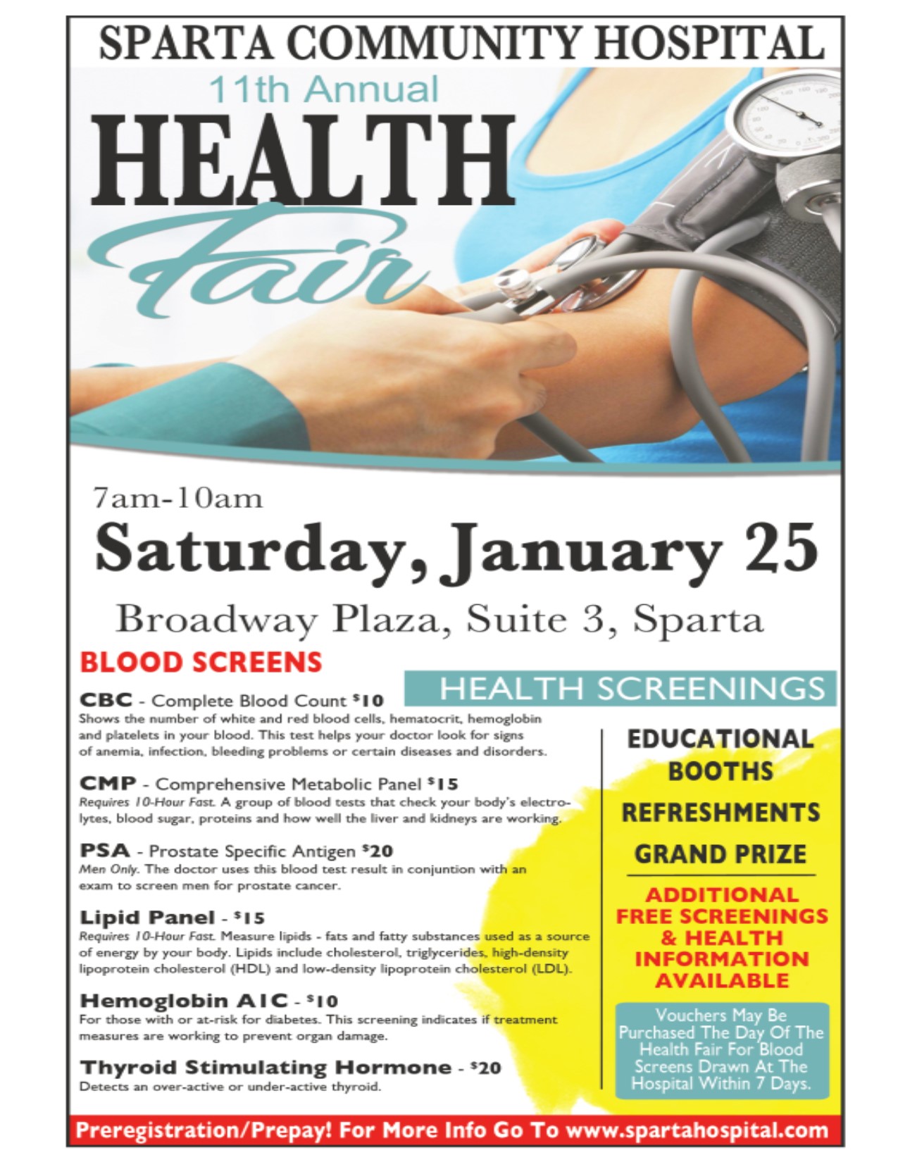 Sparta Community Hospital’s 11th Annual Community Health Fair | Sparta ...