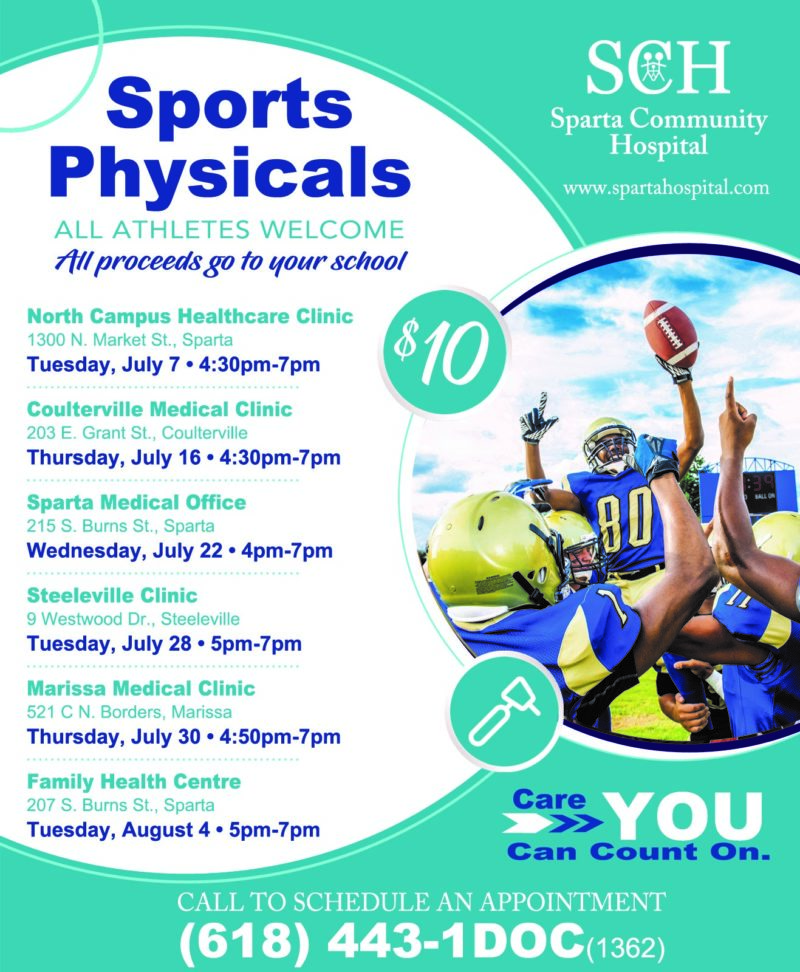 Sports Physicals - SCHEDULE NOW! All athletes welcomes! | Sparta ...
