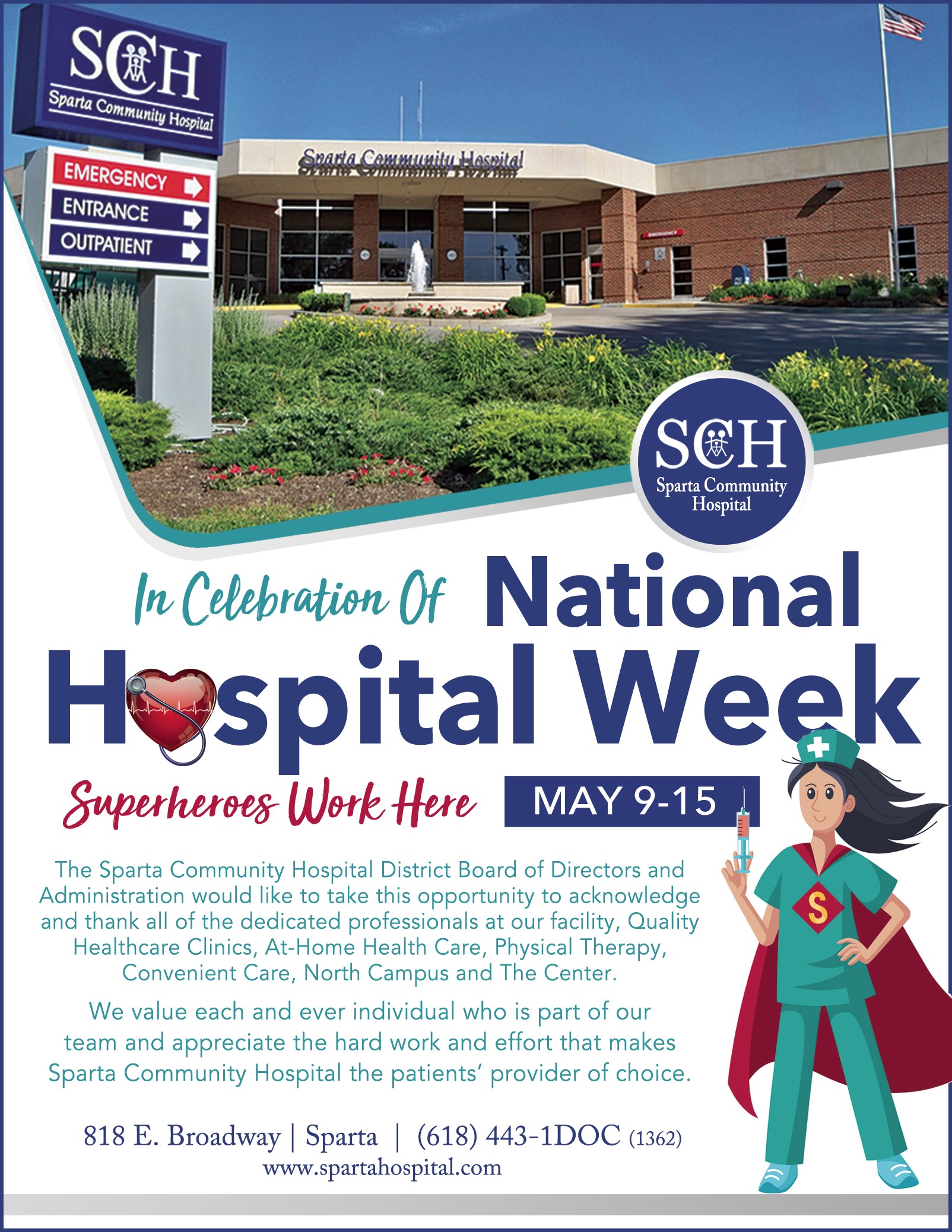 Celebrating Hospital Week - Superheroes Work Here! | Sparta Community ...