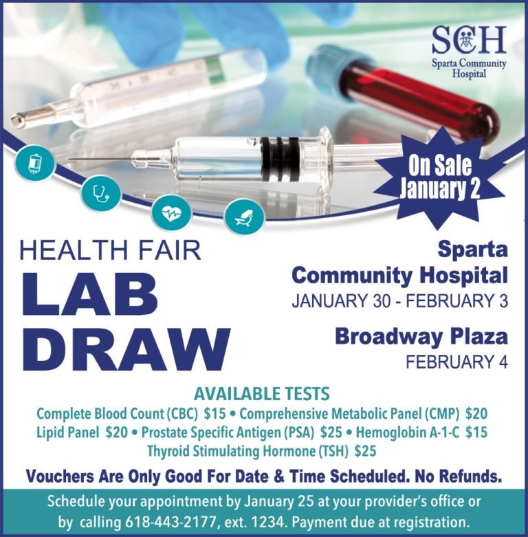 Sparta Community Hospital's Annual Health Fair Lab Draw | Sparta ...